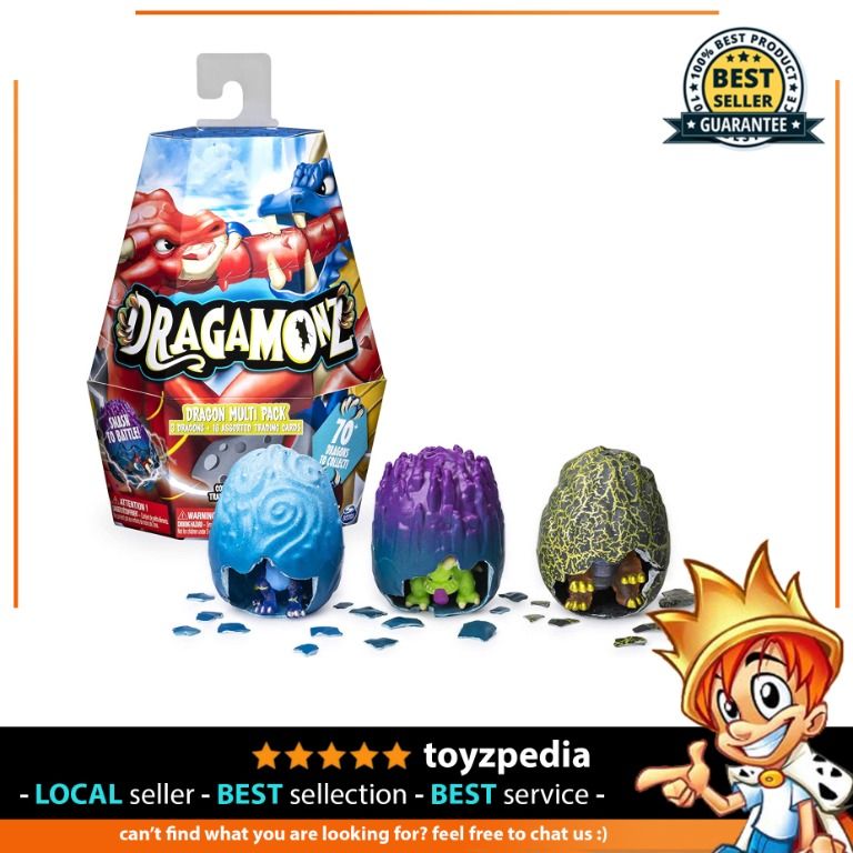 Dragamonz, Dragon Multi 3-Pack, Collectible Figure and Trading Card ...