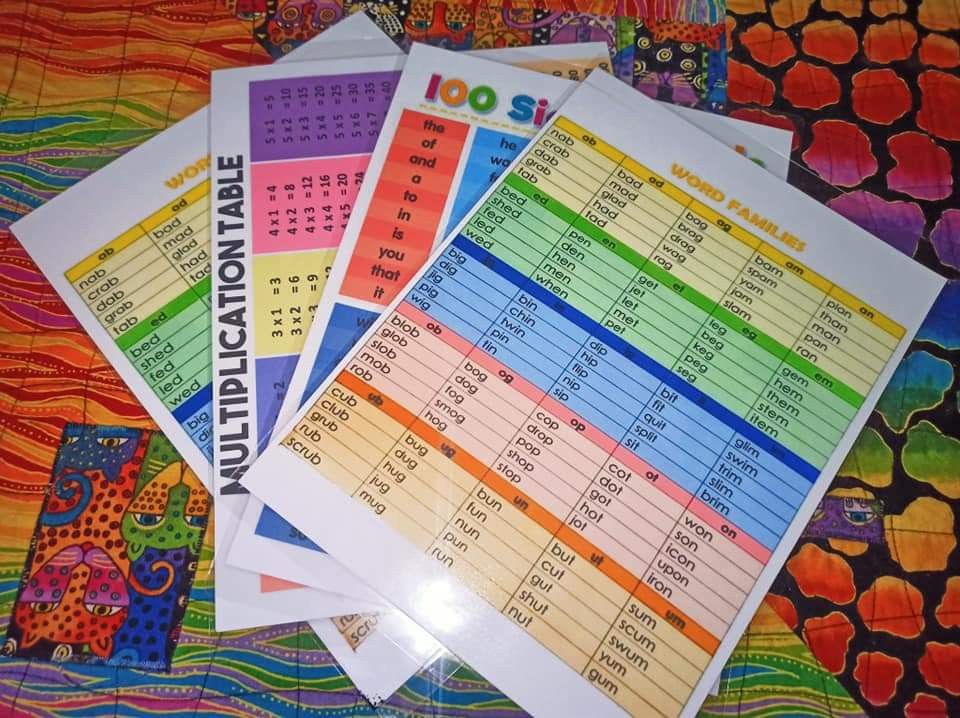 EDUCATIONAL LAMINATED CHARTS on Carousell