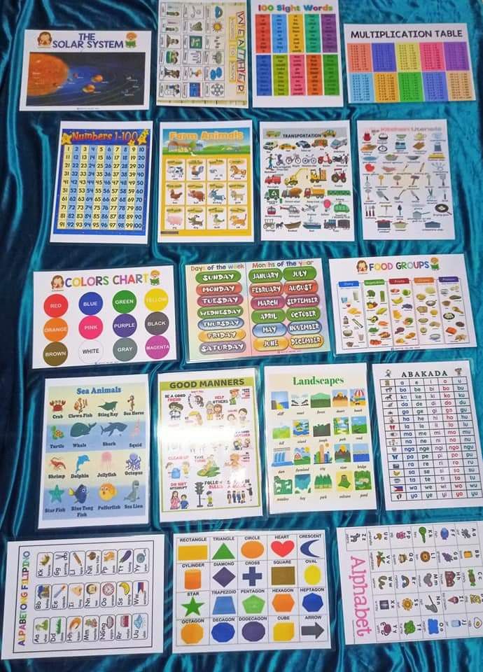 EDUCATIONAL LAMINATED CHARTS on Carousell