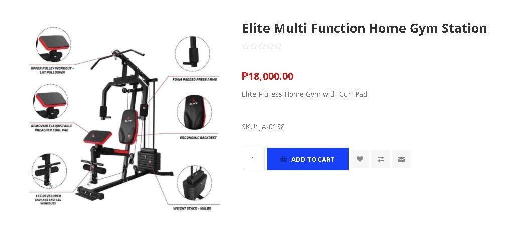 Elite Multi Function Home Gym Station, Sports Equipment, Exercise ...