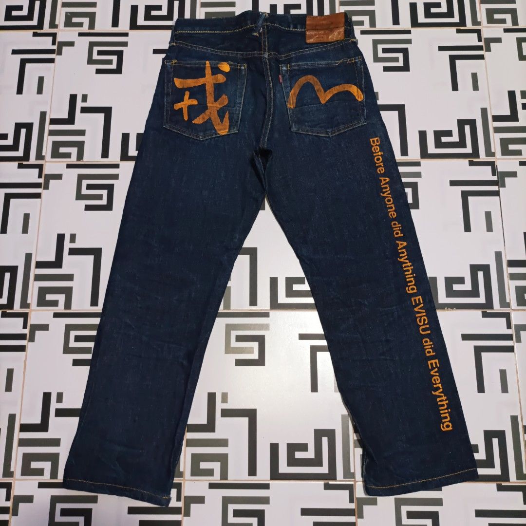 EVISU No. 2 Made in japan selvedge jeans, Men's Fashion, Bottoms, Jeans on Carousell