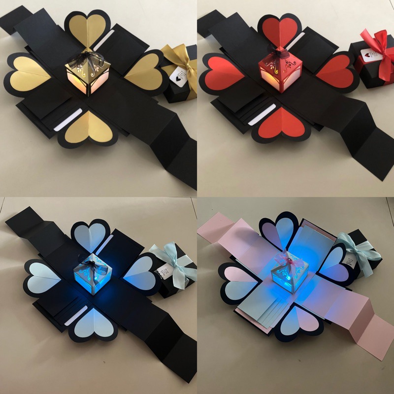 Explosion box with lighthouse, pull tab and waterfall, Hobbies & Toys ...