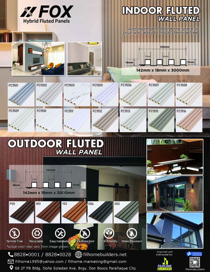 FOX FLUTED PANEL, Furniture & Home Living, Home Improvement ...