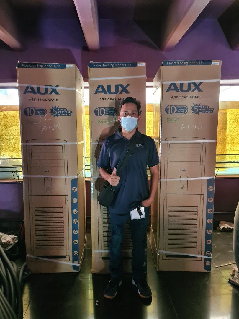 Free Installation! AUX (3TR) Inverter Floor Mounted Air Conditioner, TV ...
