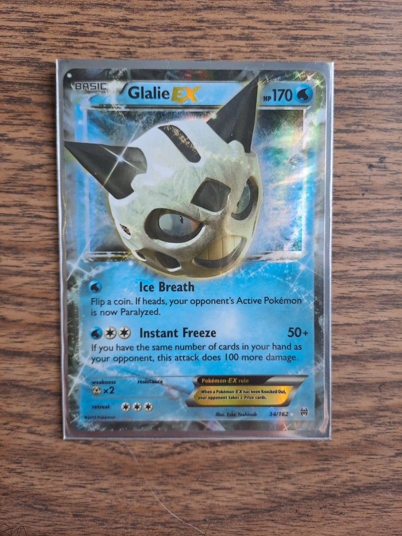 Glalie EX Pokemon Card, Hobbies & Toys, Toys & Games on Carousell
