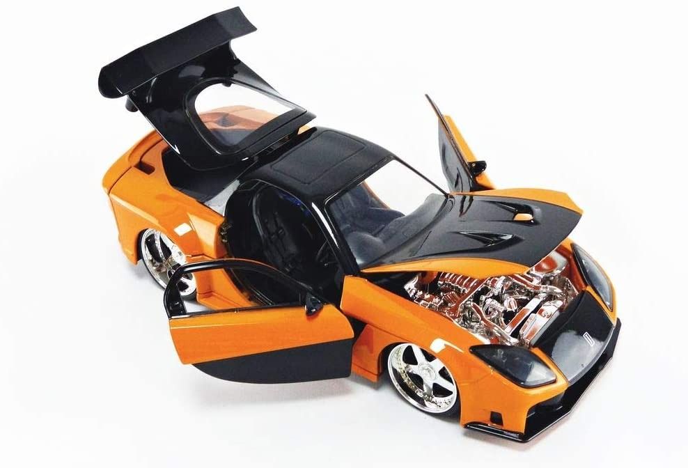 Han's Mazda RX-7 Orange and Black Fast & Furious Movie 1/24 Diecast ...
