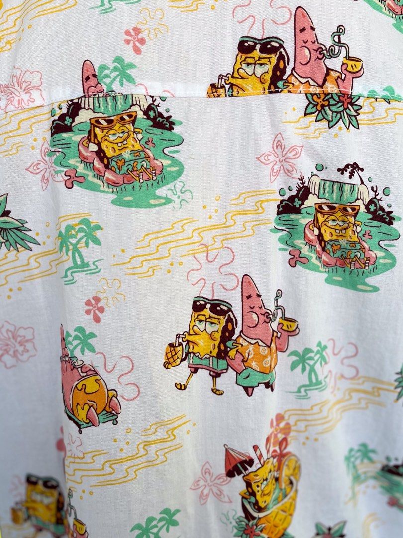 H&M SpongeBob Squarepants Polo Shirt, Men's Fashion, Tops & Sets ...