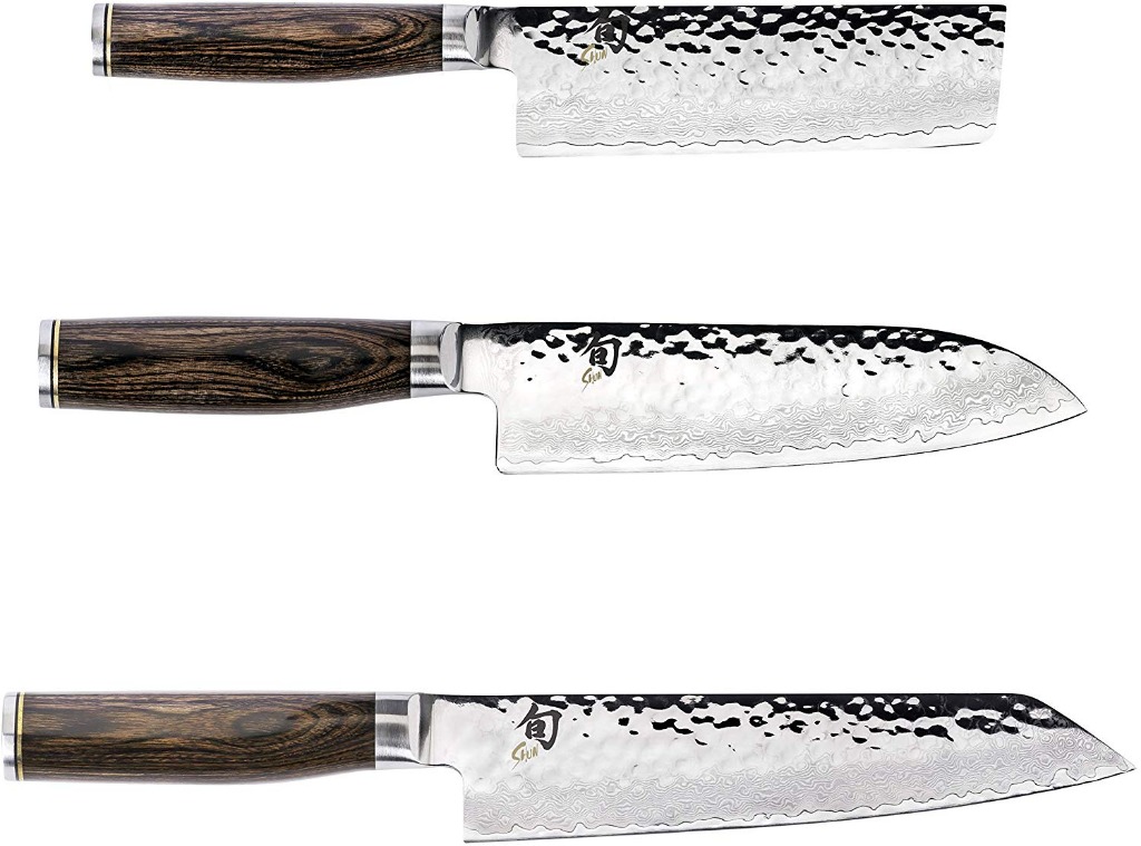 (HOT) Shun Premier 3-Piece Asian Flat Set 8, Kiritsuke Knife 7 Santoku ...