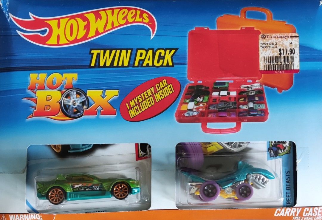Hot wheels Hot Box Twin Pack with 1 mystery car included inside ...