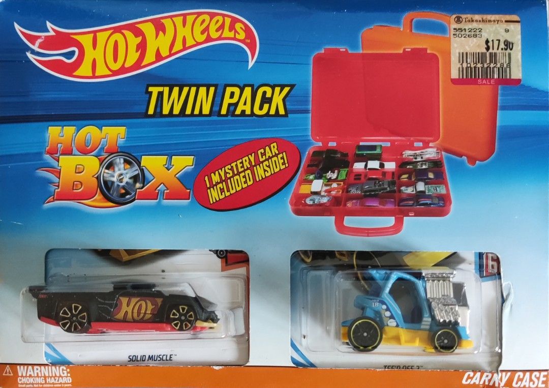 Hot wheels Hot Box Twin Pack with 1 mystery car included inside ...