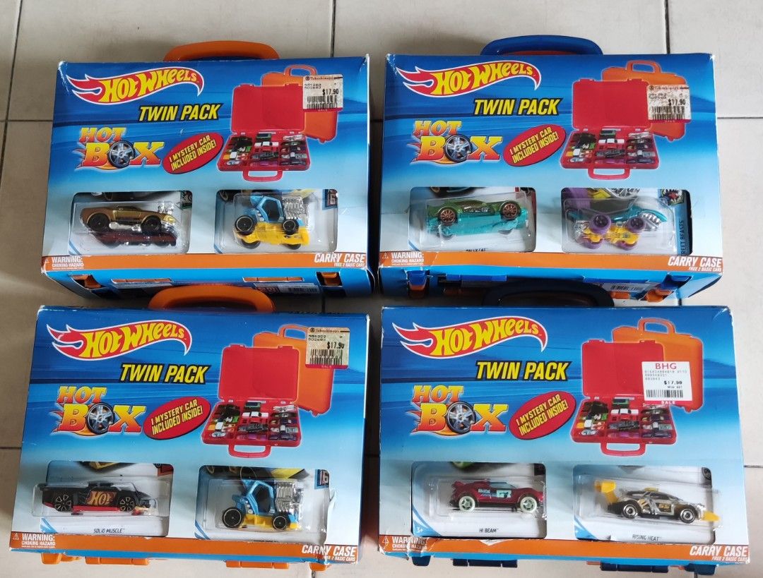 Hot wheels Hot Box Twin Pack with 1 mystery car included inside ...