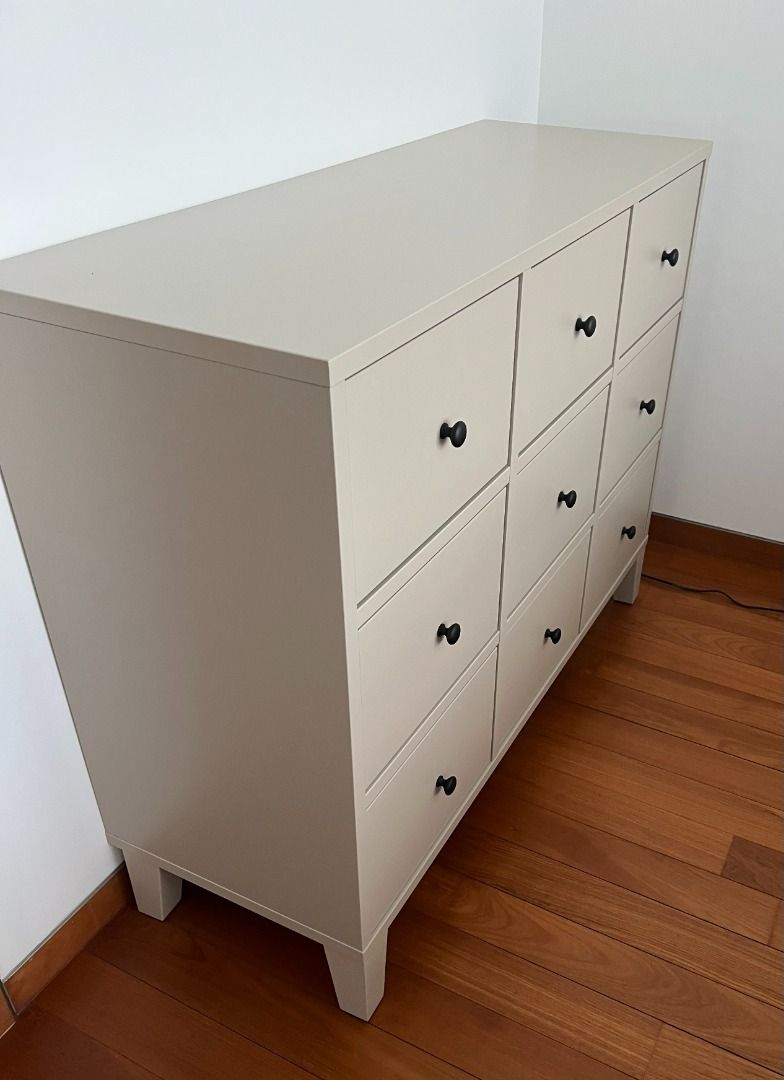 IKEA 9 Drawer Dresser/Console Shelves - Cream Color, Furniture & Home Living, Furniture, Shelves ...
