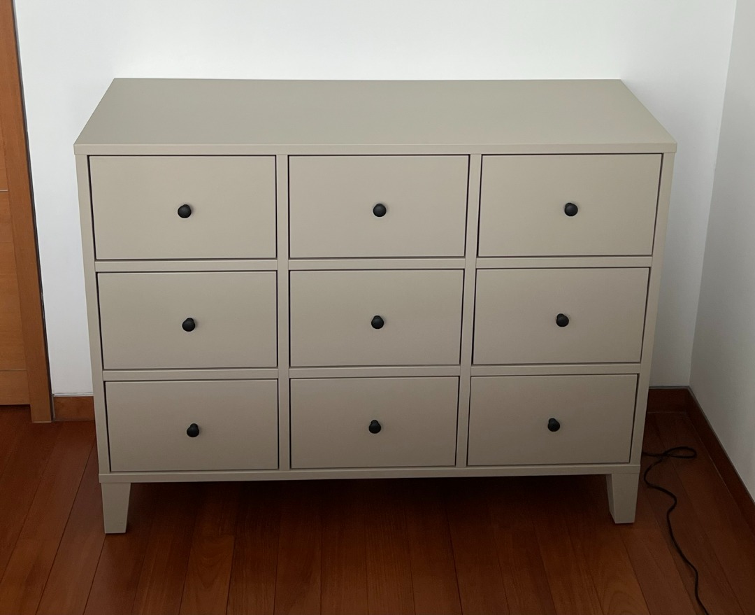 IKEA 9 Drawer Dresser/Console Shelves - Cream Color, Furniture & Home Living, Furniture, Shelves ...