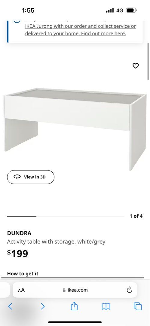 Ikea Activity Table with drawer storage “Dundra”, Furniture & Home ...