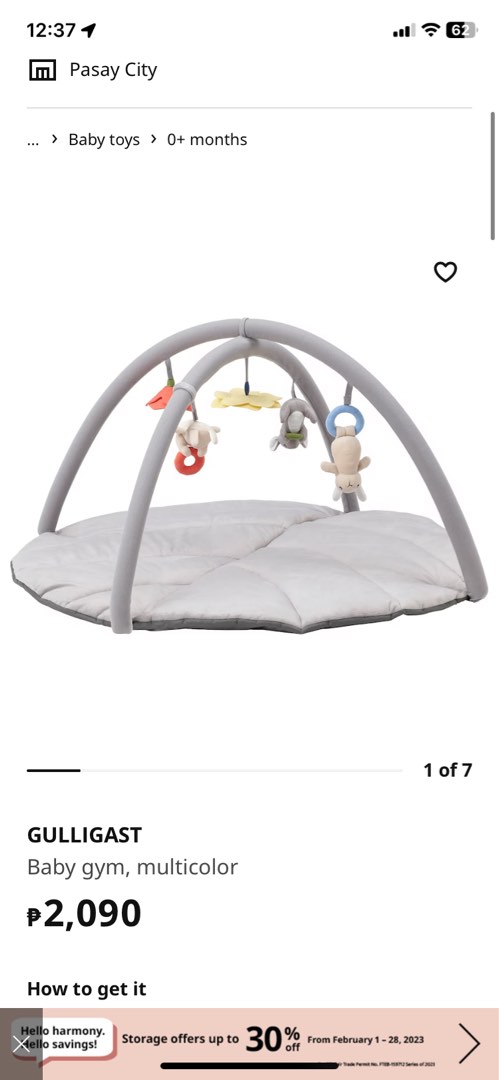 Ikea Gulligast Activity mat gym on Carousell