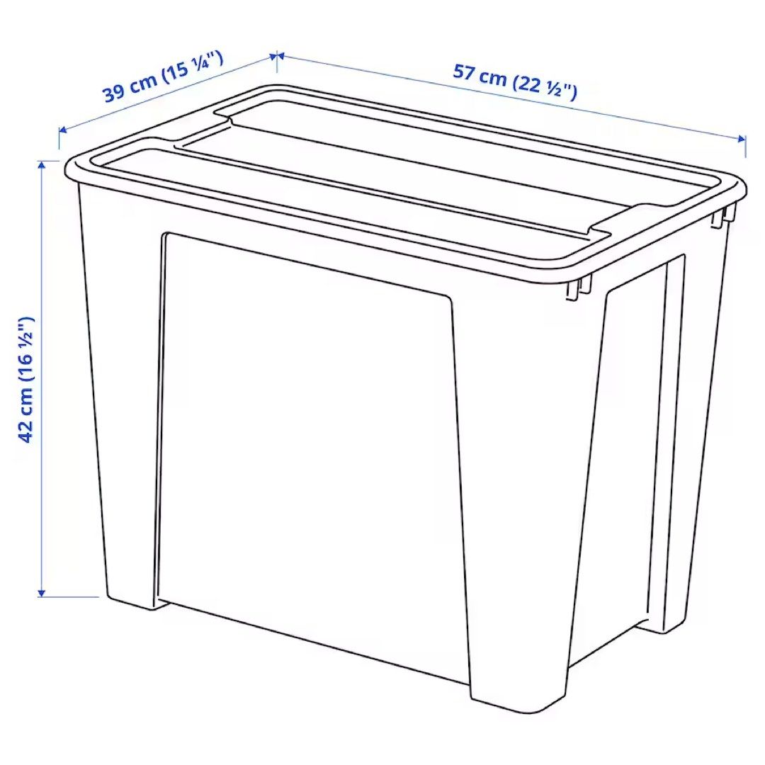 IKEA Samla Storage box 65l, Furniture & Home Living, Home Improvement ...