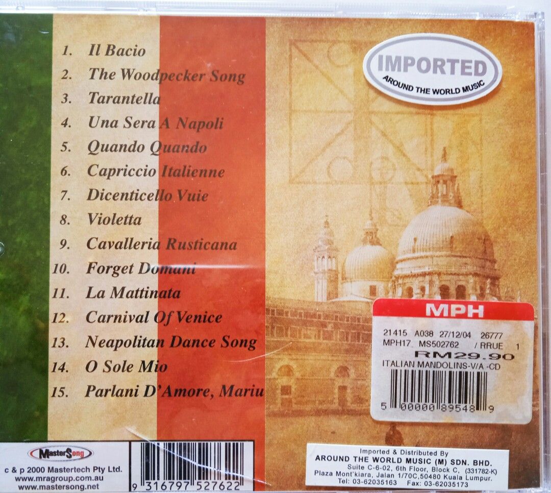 Italian & Spanish music (4cd), Hobbies & Toys, Music & Media, CDs ...