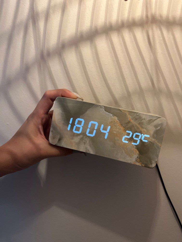 Jade Print Digital Clock, Furniture & Home Living, Home Decor, Clocks ...