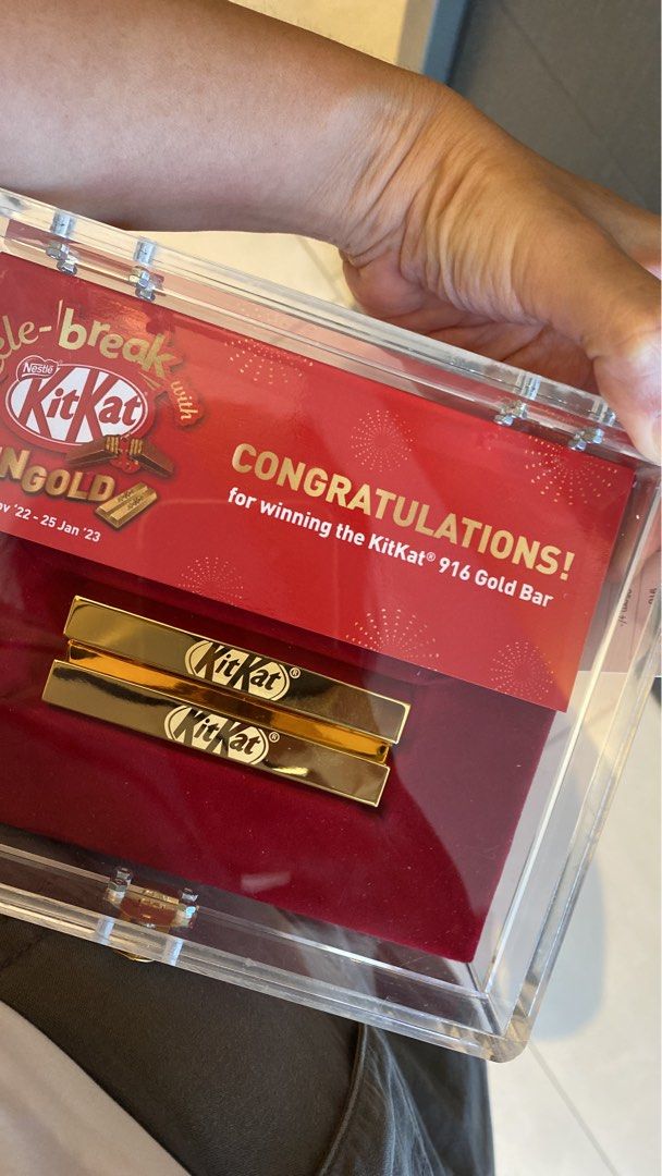 Kit Kat 916 Gold Bar (25gram, Limited Edition), Hobbies & Toys ...
