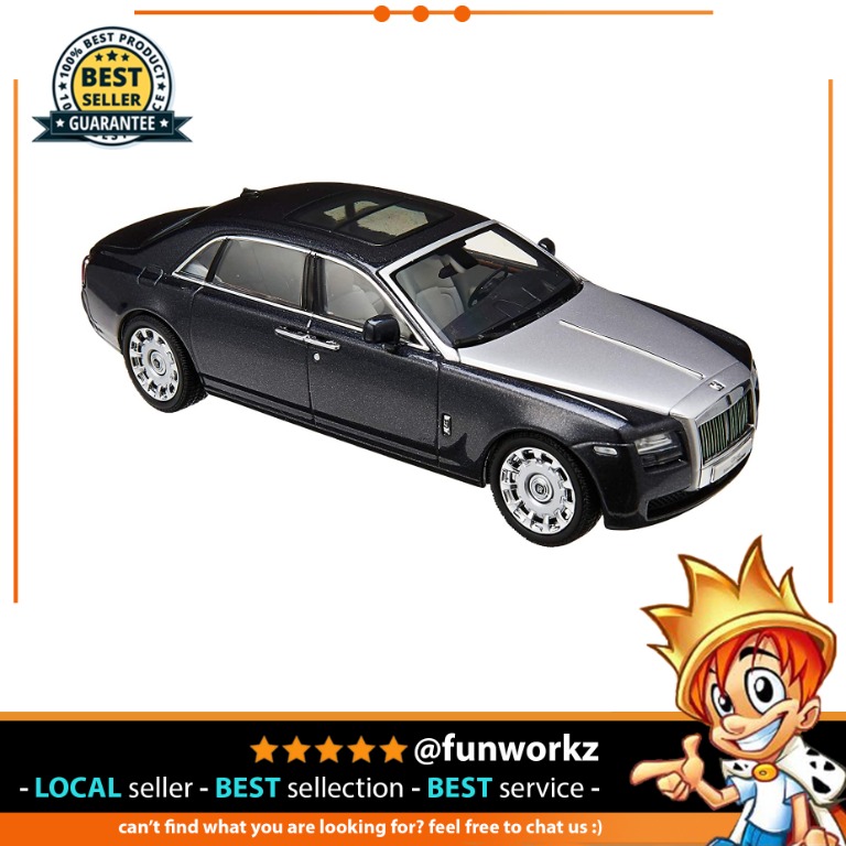 Kyosho Rolls-Royce Ghost EWB Diecast Model Car, 1/43 Scale, Dark ...