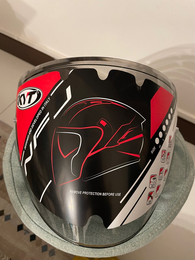 KYT AUTHENTIC NFJ LIGHT-SMOKE VISOR, Motorcycles, Motorcycle Apparel on ...