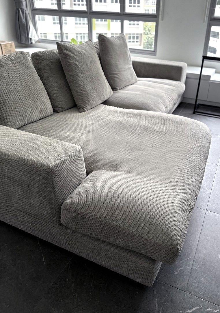 L Shape Fabric Sofa, Furniture & Home Living, Furniture, Sofas on Carousell