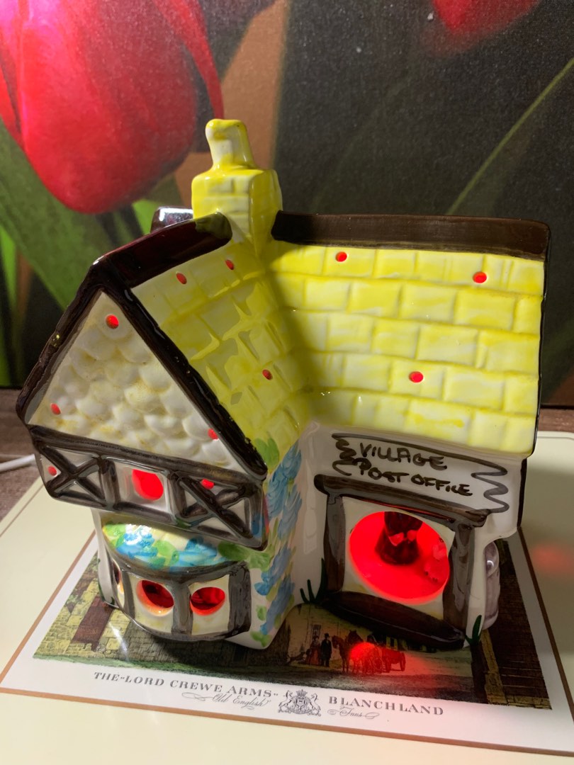 Vintage England BHS Lightning Ceramics Bedside Table Lamp Post Office ...