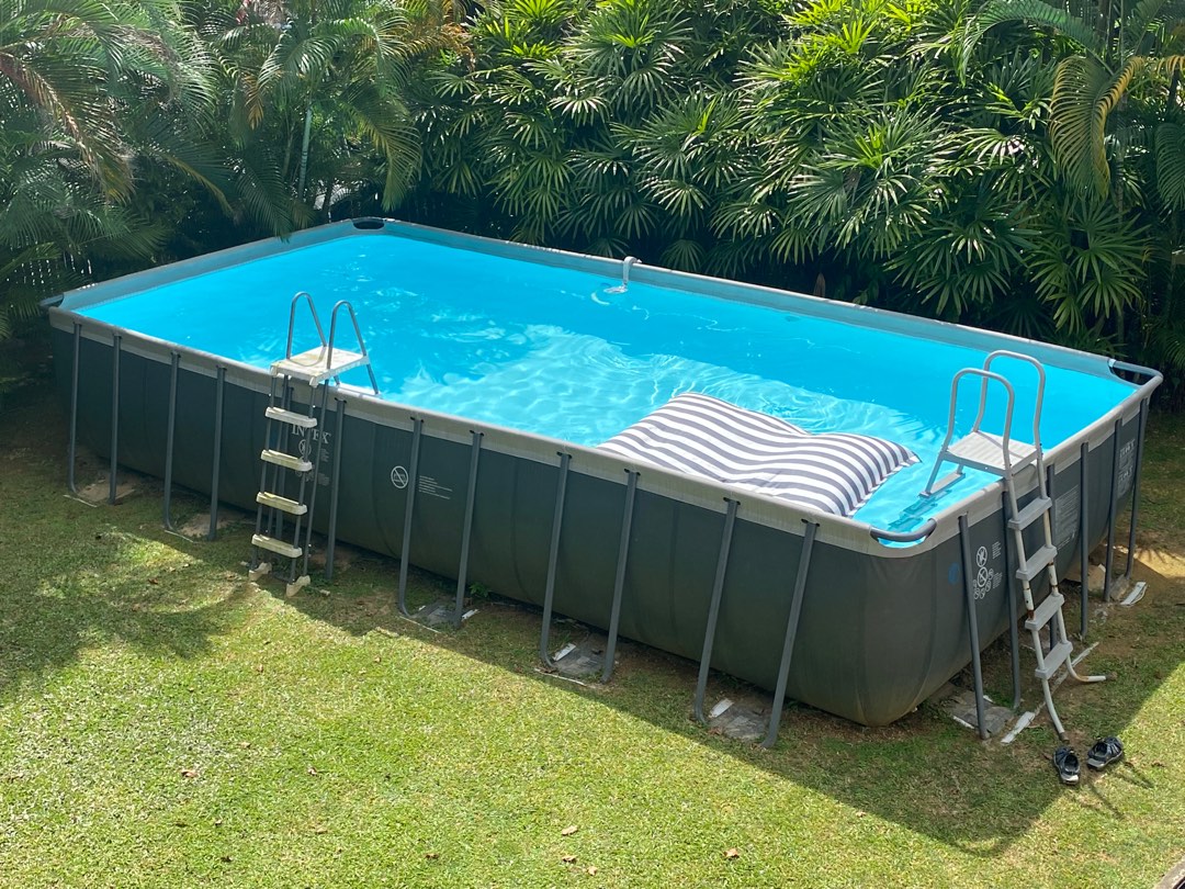 INTEX 12’ X 24’ X 52” Above Ground Pool Years Old And, 45% OFF