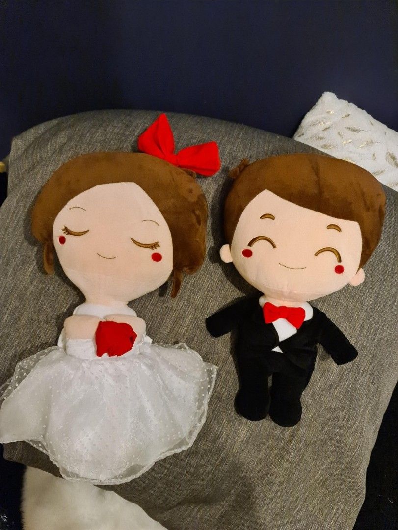 Large Wedding / couple plushie/ soft toys/ dolls, Hobbies & Toys, Toys ...
