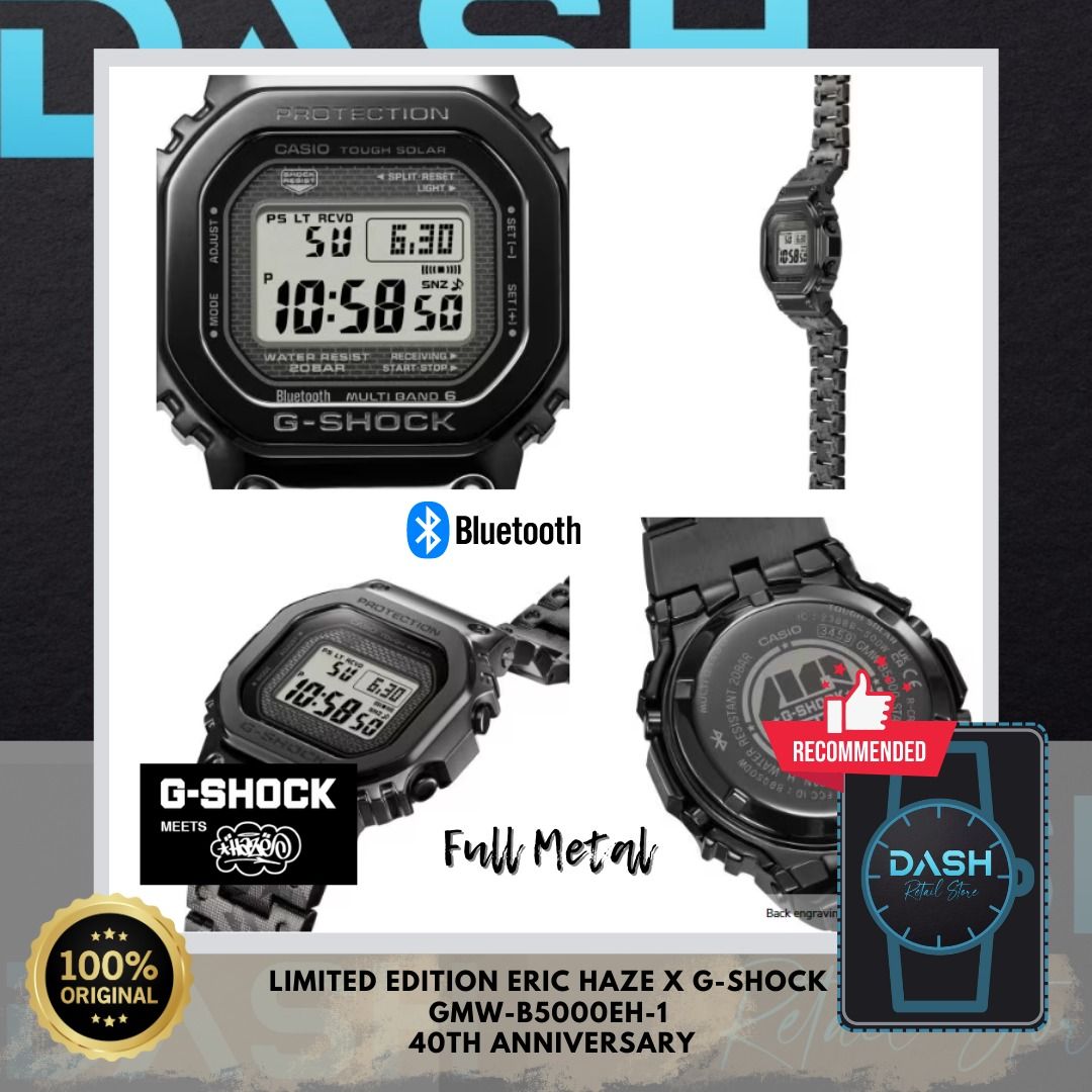 Limited edition Eric Haze x G-Shock GMW-B5000EH-1 for 40th Anniversary - GMWB5000EH-1 / GMW ...