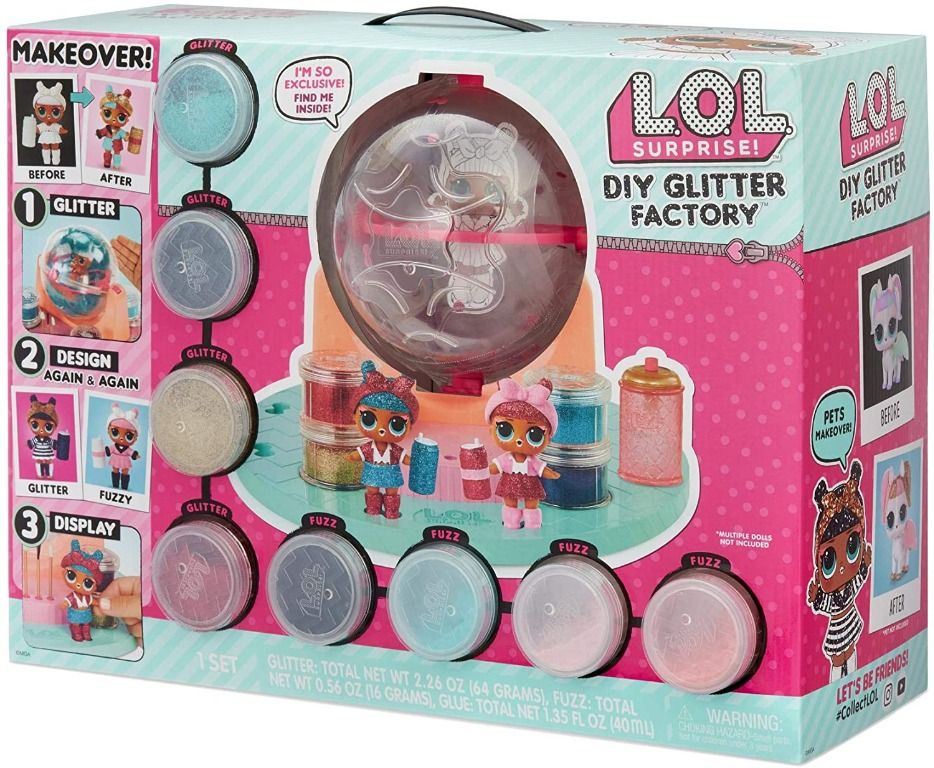 L.O.L. Surprise! DIY Glitter Factory Playset with Exclusive Doll ...