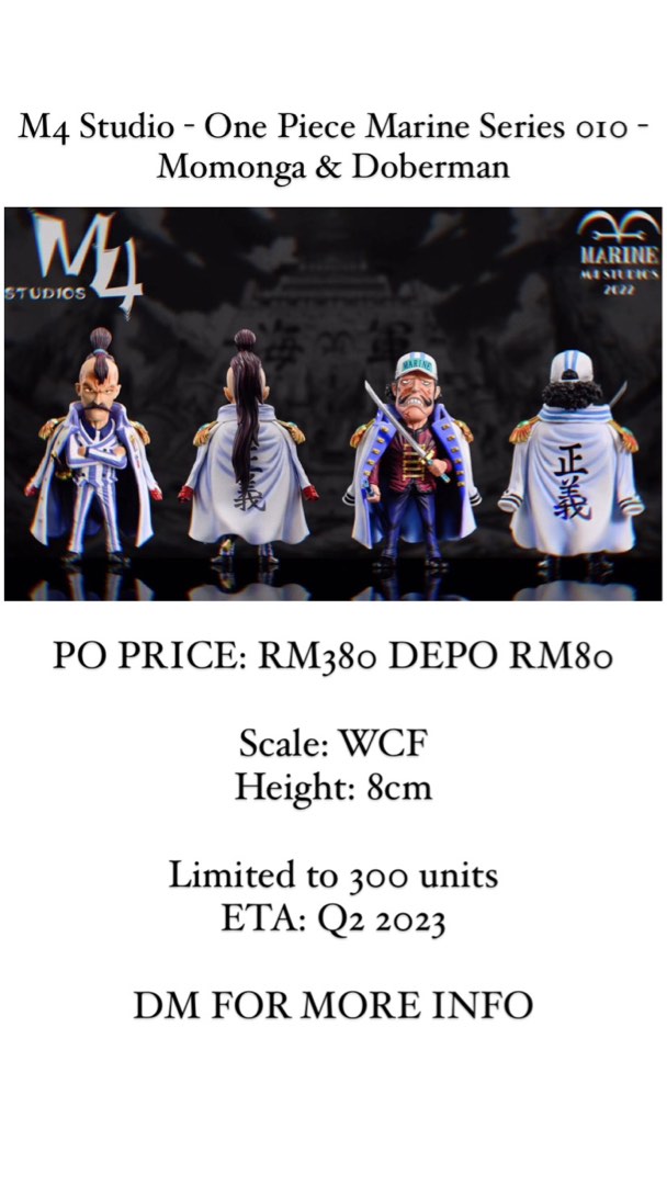M4 Studio - One Piece Marine Series 010 - Momonga & Doberman, Hobbies & Toys, Toys & Games on ...