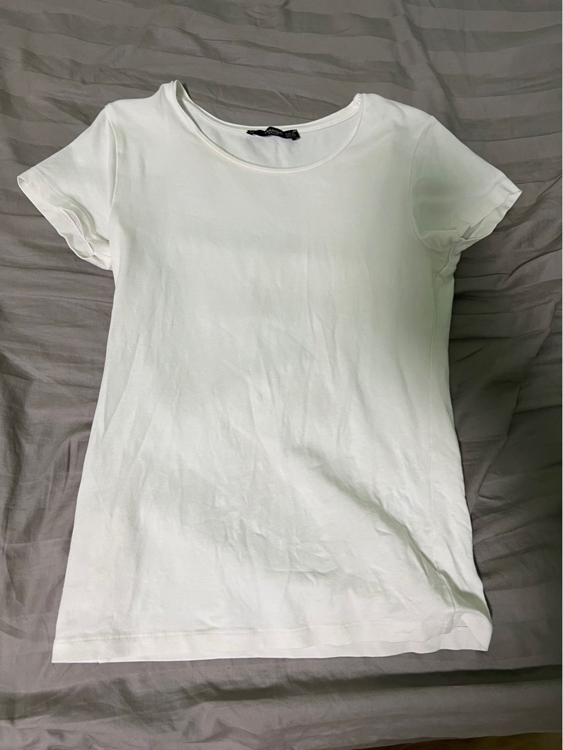 Mango Basic White Shirt, Women's Fashion, Tops, Shirts on Carousell