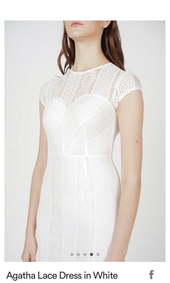MDS Agatha White Lace Dress, Women's Fashion, Dresses & Sets, Dresses ...
