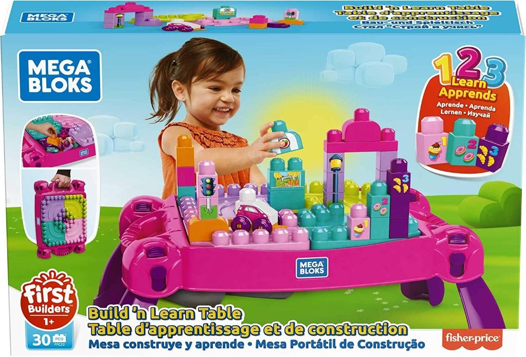 Mega Bloks Build N Learn Table, Pink, Hobbies & Toys, Toys & Games on ...