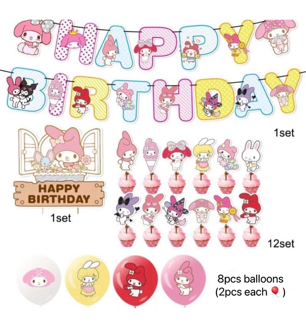 Melody Happy Birthday Party Balloon Decoration Set, Everything Else on ...