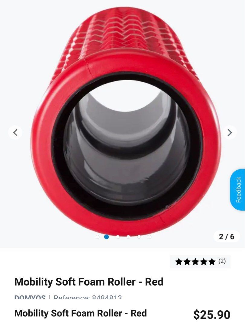NEW Mobility soft foam roller - Red, Sports Equipment, Exercise ...