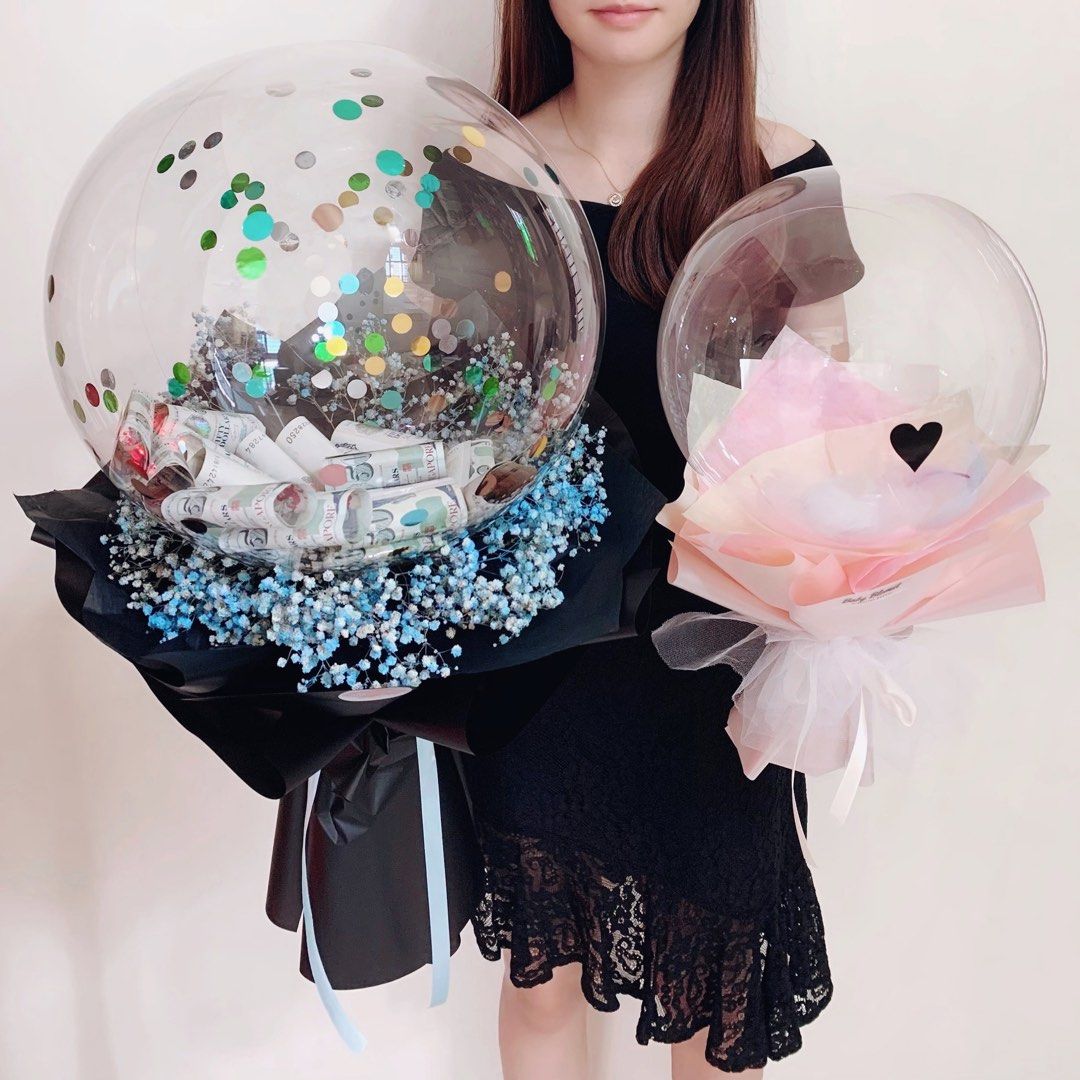 Money balloon bouquet/ Flower balloon bouquet , Hobbies & Toys ...