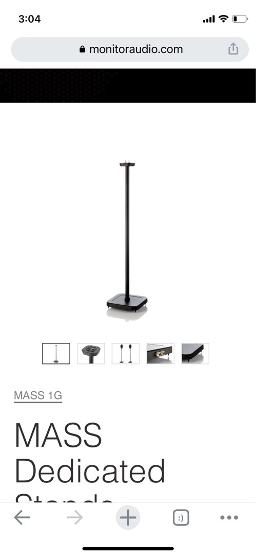 Monitor audio mass speaker stand black, Audio, Soundbars, Speakers ...