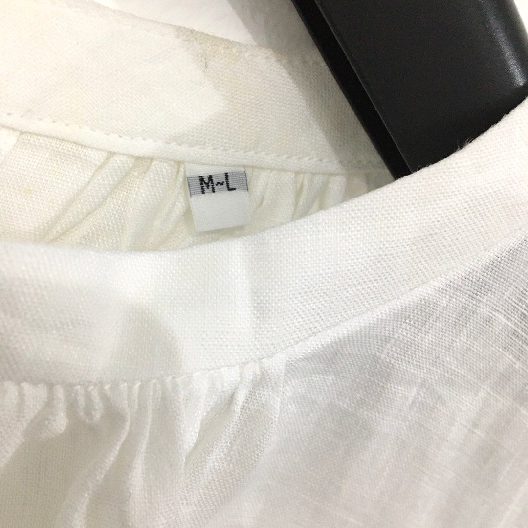 Muji 100% Linen Summer Sleeveless Minimalist Tops, Women's Fashion, Tops, Shirts on Carousell