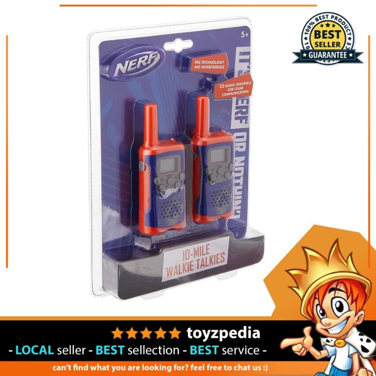 Nerf 10 Mile Walkie Talkie Set, Delivers high quality transmission with 10 mile communication ...