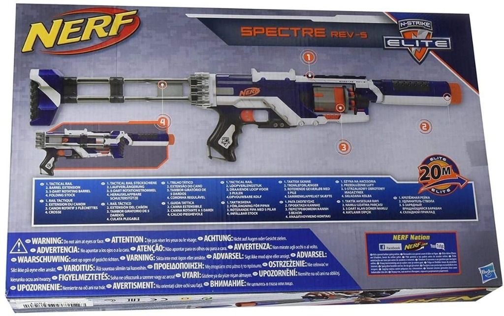 Nerf N-Strike Elite Spectre Rev-5 Stealth Blaster, Hobbies & Toys, Toys ...