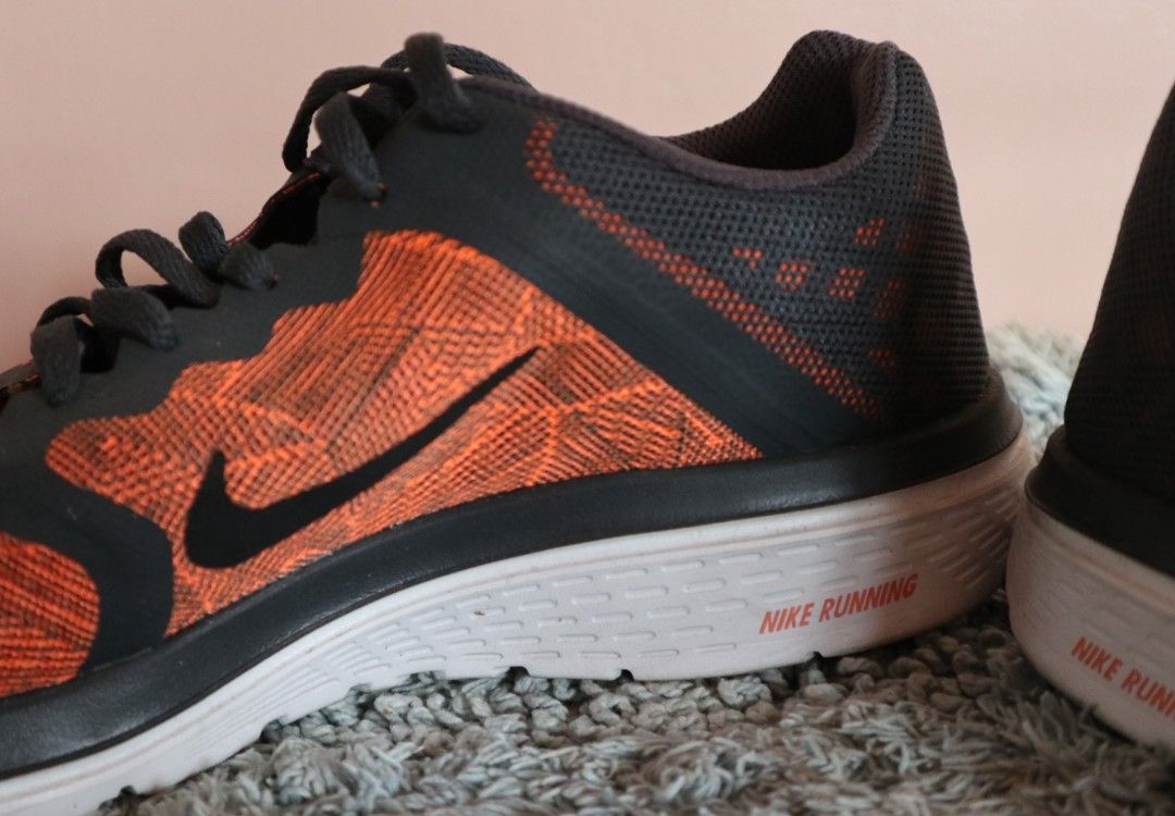 Nike FS Lite Run 3 Orange Charcoal Running MENS on Carousell