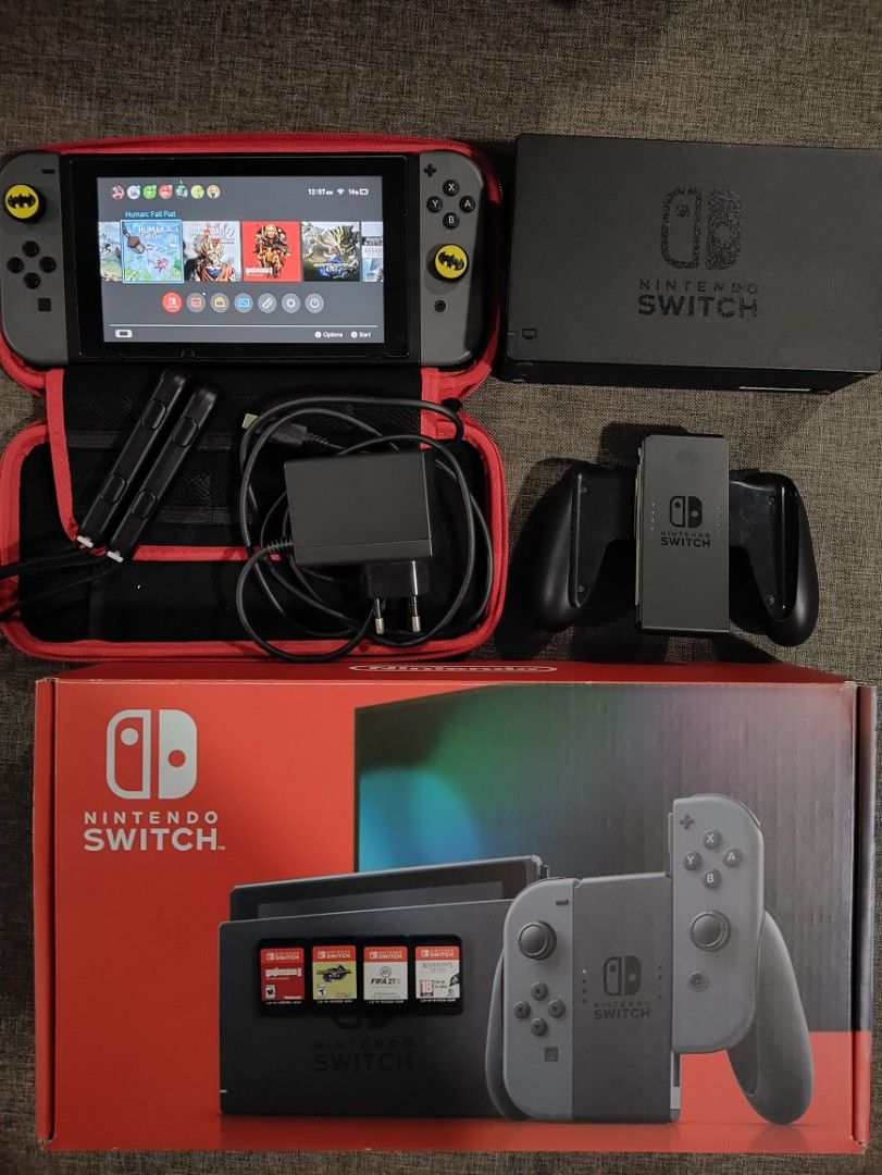 Nintendo Switch V2 (FULL SET) MALAYSIA VERSION, Video Gaming, Video ...