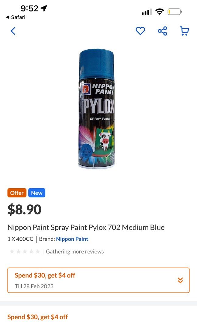Nippon Blue Spray Paint, Furniture & Home Living, Home Decor, Other ...