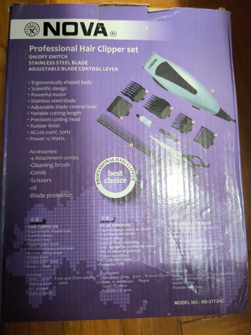 Nova professional hair clipper set, Beauty & Personal Care, Hair on ...