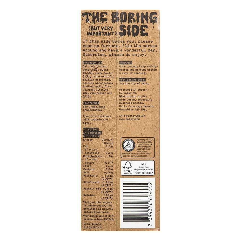 Oatly - chocolate oat milk x4, Food & Drinks, Beverages on Carousell