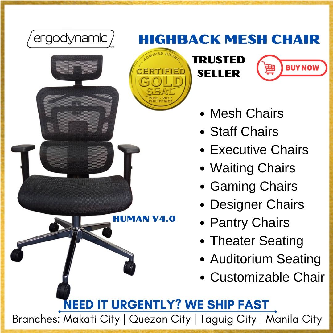 Office Chair, Ergodynamic HUMAN V4.0 Office Chair, Office Furniture ...