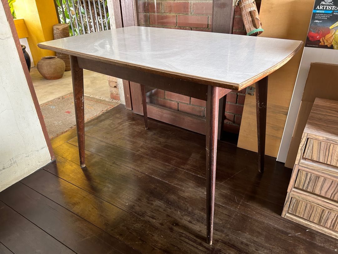 Old study desk with laminate top, Furniture & Home Living, Furniture ...