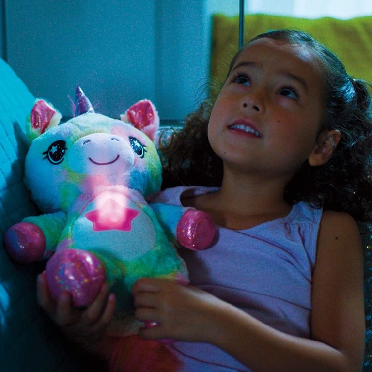 Ontel Star Belly Dream Lites, Stuffed Animal Night Light, Pink and ...